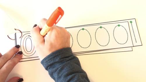 Number Writing Strips (0-10) by Teaching With Heart by Gina Peluso