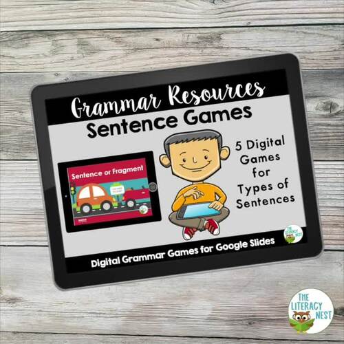 Types of Sentences Grammar Games by Emily Gibbons The Literacy Nest