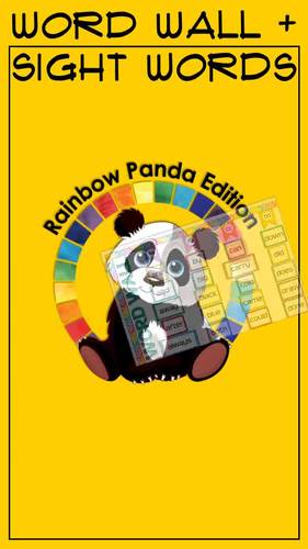 WORD WALL and SIGHT WORD CARDS PK - 3 Rainbow Panda by Barbara Evans