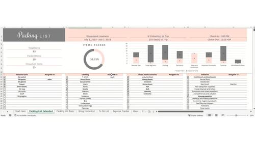 vacation excel template