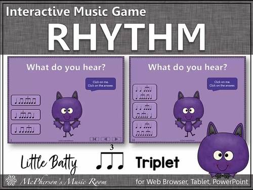 Halloween Rhythm Game ~ Triplet Interactive Music Game {Little Batty}