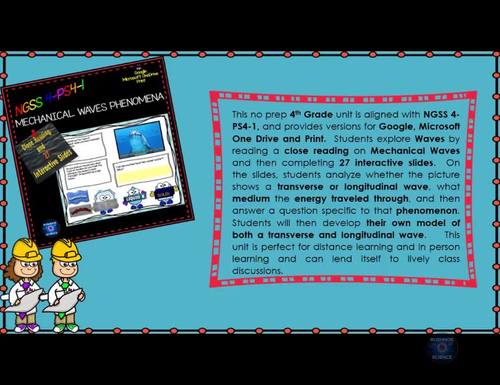 NGSS 4-PS4-1 4TH GRADE SCIENCE WAVES by Rushnok Science | TPT
