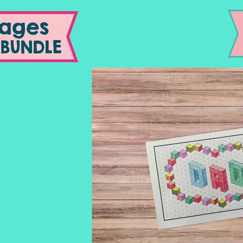 STEM Holiday Bundle - Vol. 2 No-Prep 3D Isometric Coloring Posters