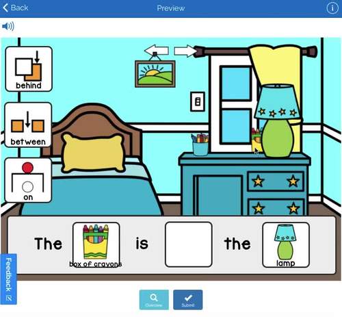 No Print No Prep Back to School Preposition Sentence Strip by Little Beacon