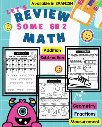 Repaso de Mate! Independent work packet for Grade 2 in Spanish! | TPT