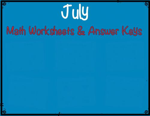 July to September Kindergarten ELA and Math Worksheets Bundle | TPT