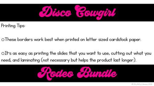 Disco Cowgirl Rodeo Bulletin Board by Itty Bitty Literacy | TPT