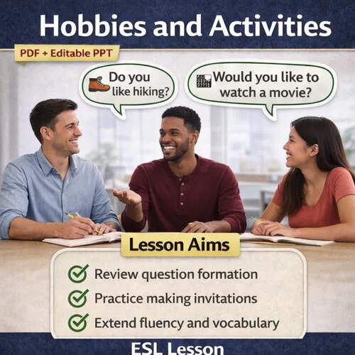 ESL Hobbies & Invitations Lesson | Sports Vocabulary + Speaking Activities