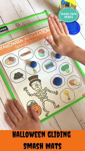 Halloween Gliding Smash Mats by Talking Mama Bears | TPT