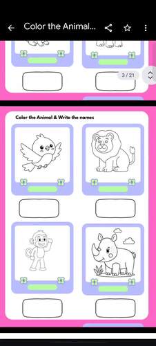 Animal Coloring and Writing Worksheets Draw Color Write Activities