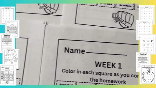 36 weeks Homework for First @ Second grades by doaa alkaabi | TPT