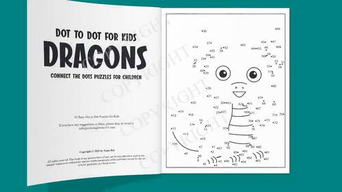 Dot to Dot for Kids (60 Dragons Connect the Dots Puzzles for Children)