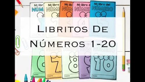 Números 1 al 20 Hojas de trabajo | Numbers Books Math Worksheets in Spanish