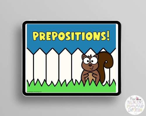 No Prep Interactive Prepositions Lesson for PowerPoint and Google Slides