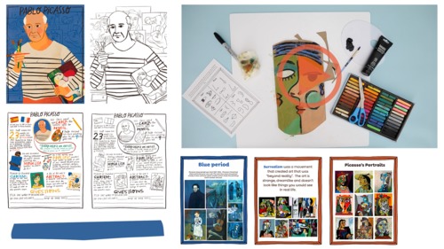 Pablo Picasso Beginner Art Craft Lesson, Cute Fact Sheet, Printables, More!