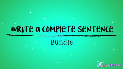 BUNDLE: Respond to a Picture Prompt Sentence Writing for the Google ...