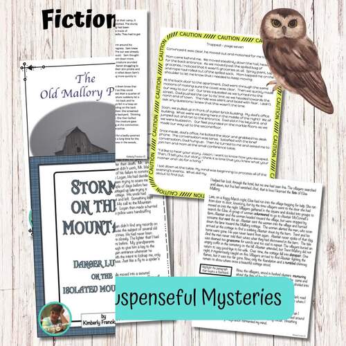 Short Stories Reading Comprehension with Questions Mystery Bundle