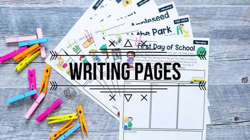 1st and 2nd Grade September Writing Prompts | Print and Digital | TpT