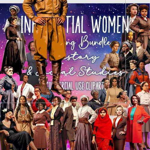 32 Famous Women US History CLIPART | Women’s History Month American History