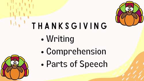 2nd Grade Thanksgiving Writing, Comprehension, ELA by Ryse And Teach