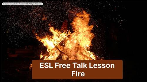 Ready-to-Use Kids' ESL / English Speaking Activity - Let's Talk About Fire!