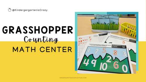 Grasshopper Count and Write Counting Math Center by Kindergarten Is Crazy