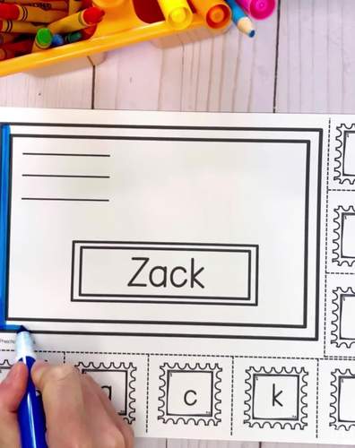 Editable Community Helper Name Craft Mail Carrier by Preschool Packets