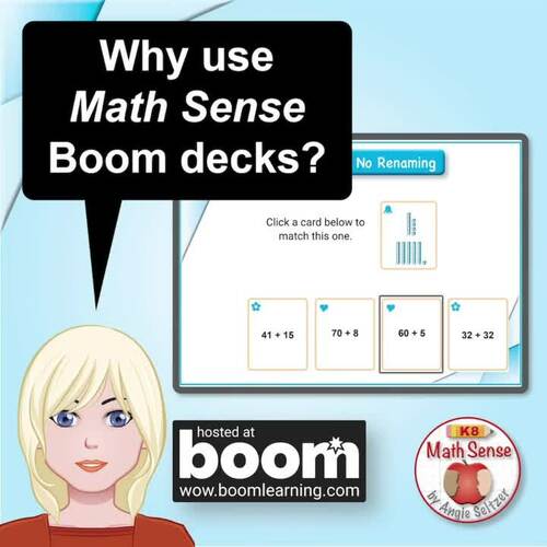 BOOM Digital Matching Cards: Addition with No Renaming | Code 1B34-N