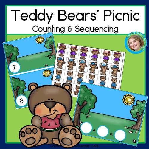 Counting Bears Math Mats Teddy Bears' Picnic Counting Sequencing and ...