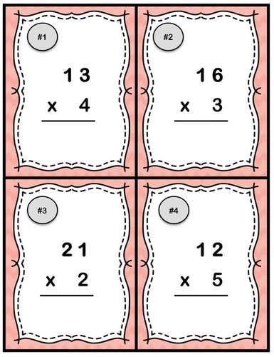 Multiplication Task Cards by Task-it-Teacher | TPT