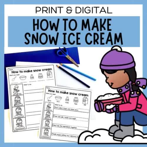 How to Make Snow Ice Cream | PowerPoint & Differentiated Procedural Writing