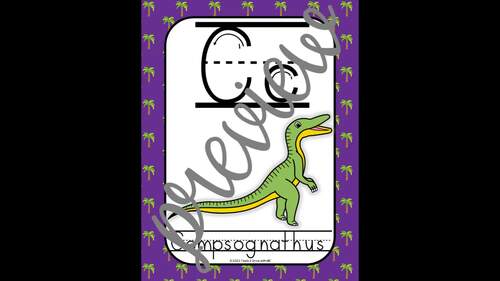Alphabet Posters Dinosaurs A-Z Classroom Decor Set 16 by Teach 2 Grow ...