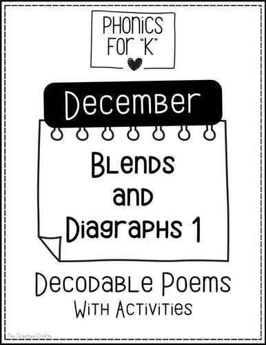 December Phonics Decodable Poems for K: Blends and Diagraphs, SoR aligned
