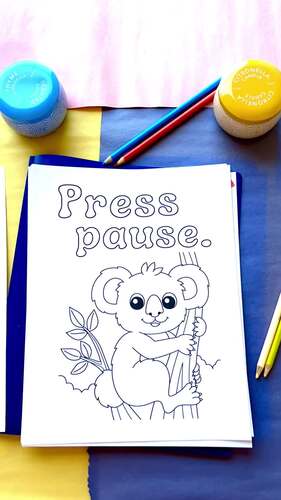 CALM DOWN COLORING PAGES - Calming Corner Activity for Emotional Regulation
