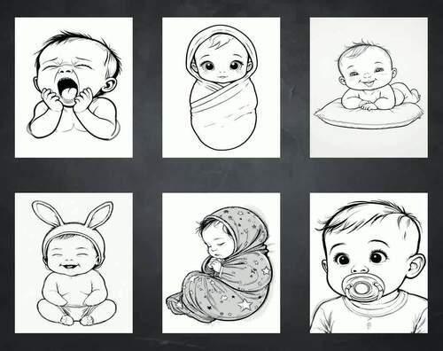 Newborn Baby Coloring Book - Celebrate the miracle of new life | TPT