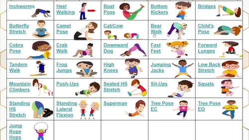 Thanksgiving Fitness Bingo BUNDLE (30 Cards & Exercise Video ...
