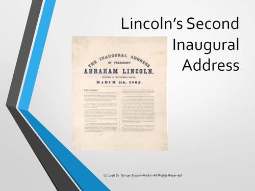 Lincoln's 2nd Inaugural Address All In One w/ Questions, Assessments & PPT