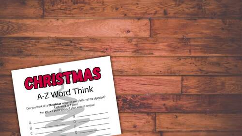 Christmas Printable Games, Word Games, Trivia Game, Christmas Games