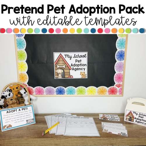Adopt A Pet Reading Buddy | Pretend Pet Adoption Pack | TPT