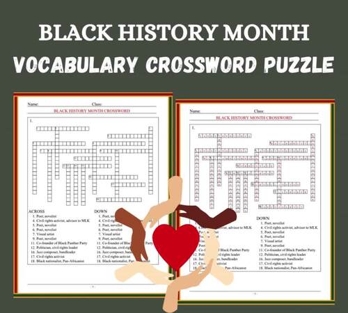 Black History Month Crossword Puzzle with Answer Key | African American ...