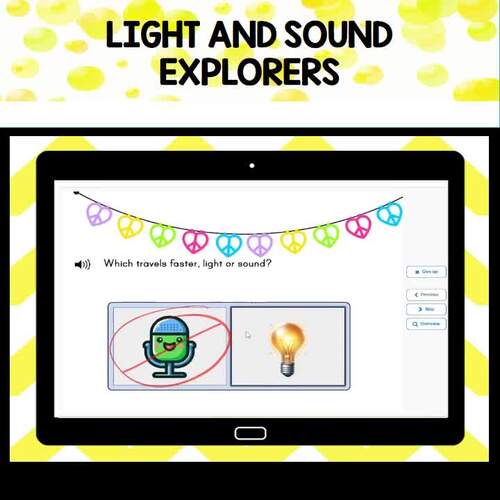 Light And Sound Explorers | Boom Cards Digital Resource by Limes and Lemons