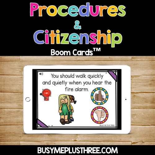 Procedures l Citizenship l Rules Back to School BOOM CARDS™ Distance ...