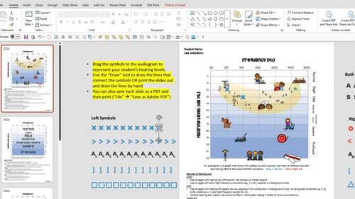 Audiogram Self-Advocacy Activity Worksheets for Students with Hearing Loss