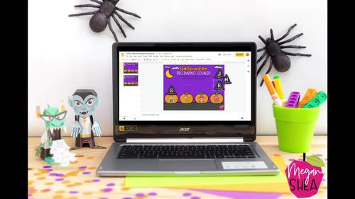 Halloween Digital Beginning Sounds Google Slides Kindergarten Distance ...