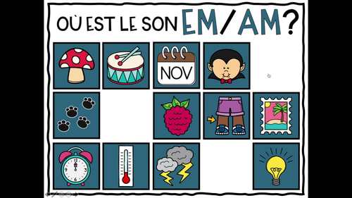 French Digital SOUND Games - Où est le son «EM/AM»? by Fun in French ...