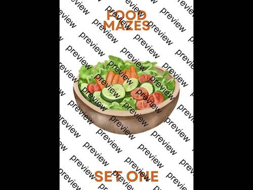 Food Mazes Breakfast Fruits Italian Snacks Desserts 2nd 3rd 4th 5th Grade