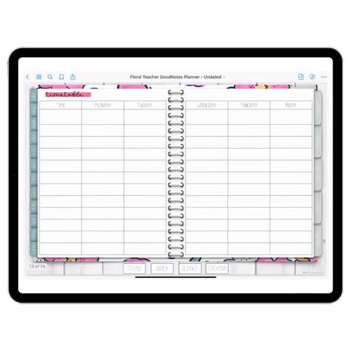 Floral Goodnotes Digital Planner with 138 Digital Stickers | TPT