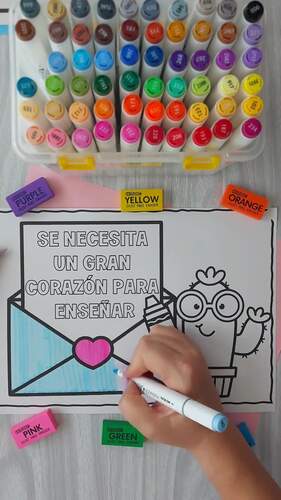 Día del Maestro Tarjetas para colorear | Teacher Appreciation Week End ...