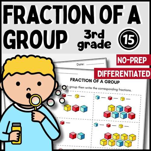 ️ Fraction of a Group Identify fractions Fraction of a set worksheet ...