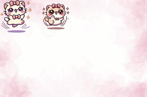 Kawaii Mini Cats Clipart, Cute Cat Digital Stickers for Scrapbooking ...